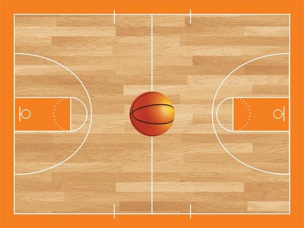 Basketball Court Bulletin Board Basketball Border, Pdf, Printable